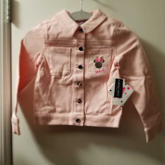 Disney | Jackets & Coats | Minnie Mouse Twill Jacket Embroidred New ...